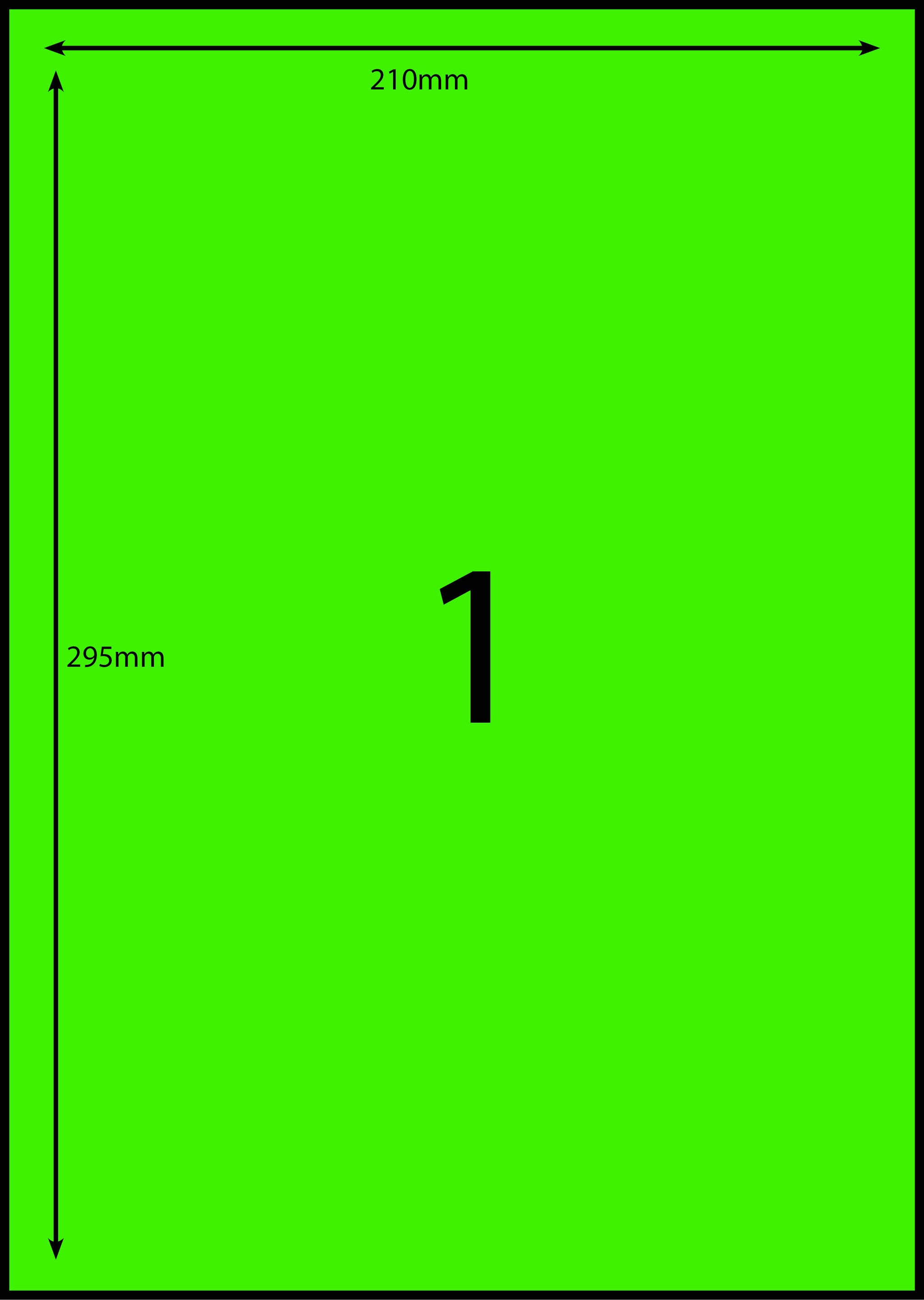 A4 Laser Label - 1up - 210x296mm - 100 per pack (Avery Code: DL 01 ...