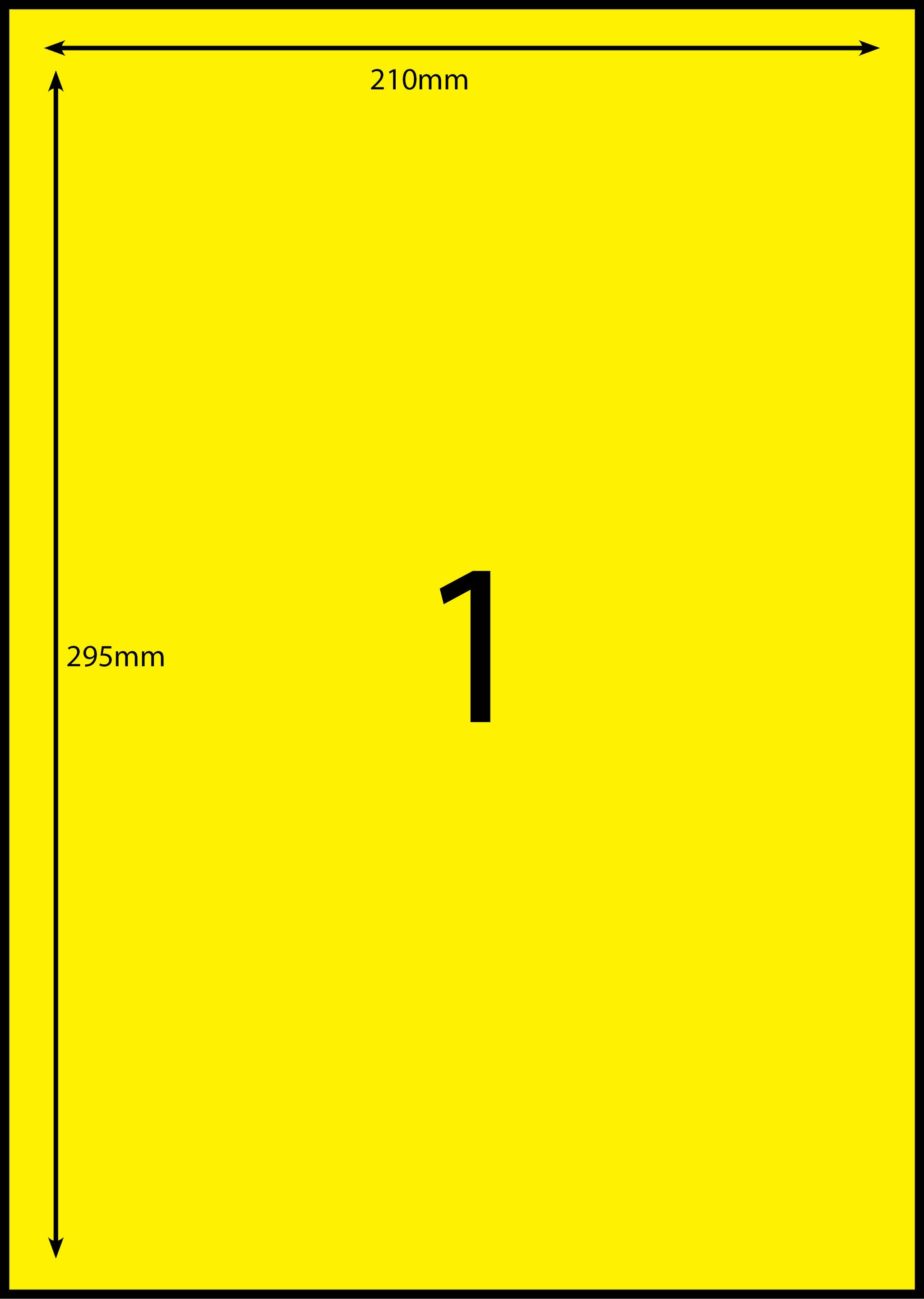 A4 Laser Label - 1up - 210x296mm - 100 per pack (Avery Code: DL 01 ...