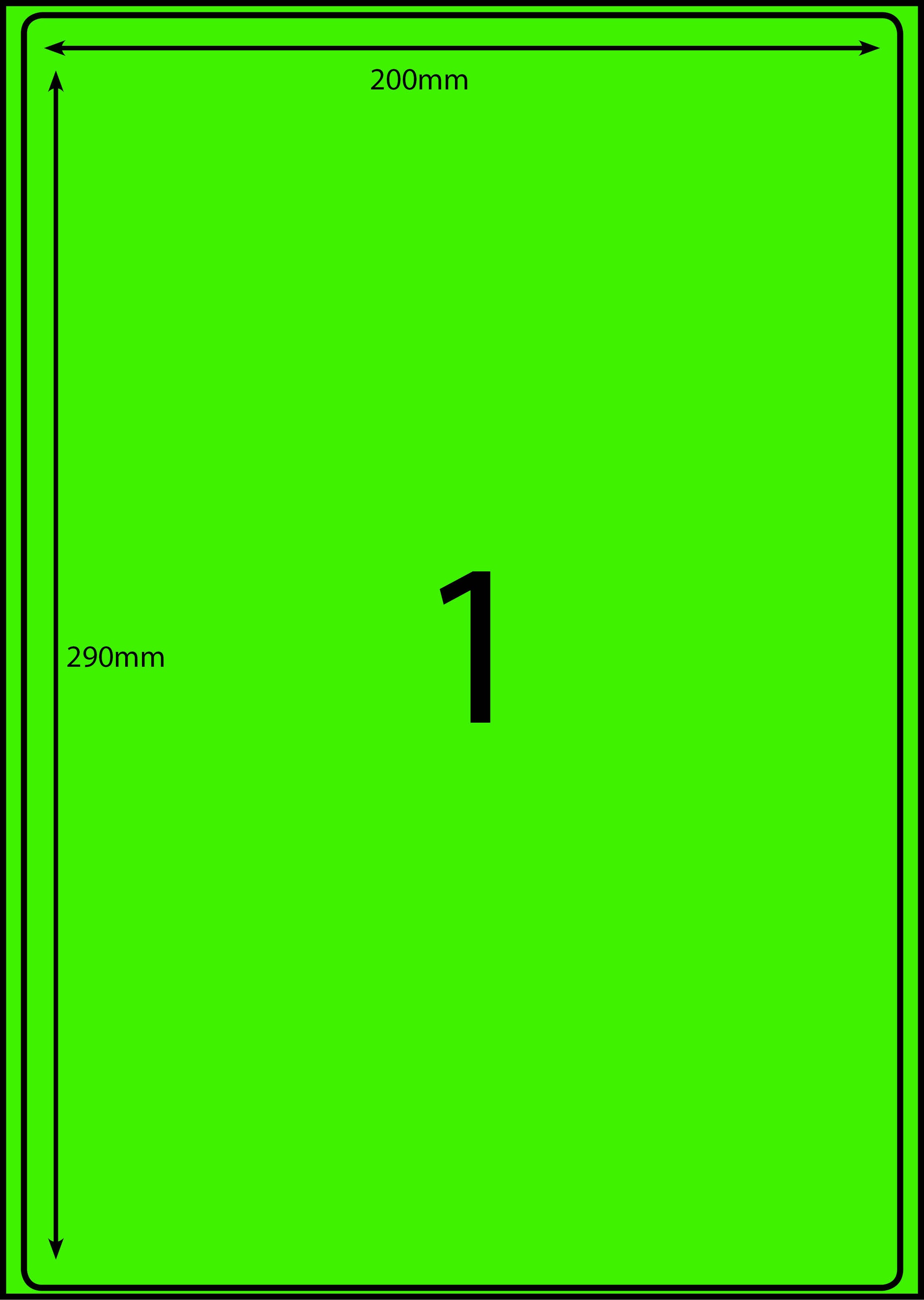 A4 Laser Label - 1up - 200x290mm - 100 per pack (Avery Code: L7167 ...